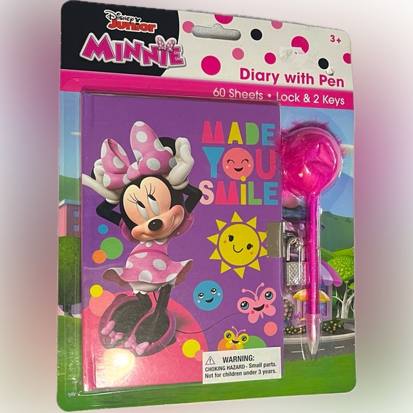 Disney | Other | Disney Junior Minnie Mouse Diary With Pen Lock 2 Keys ...